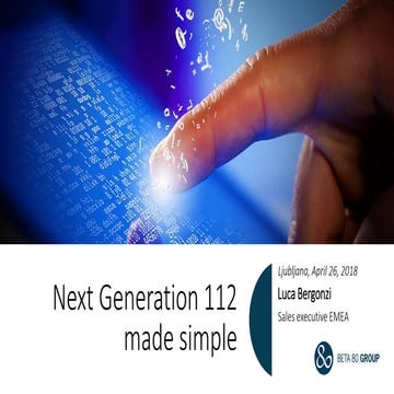 EENA 2018 - Next Generation 112 made simple | PDF