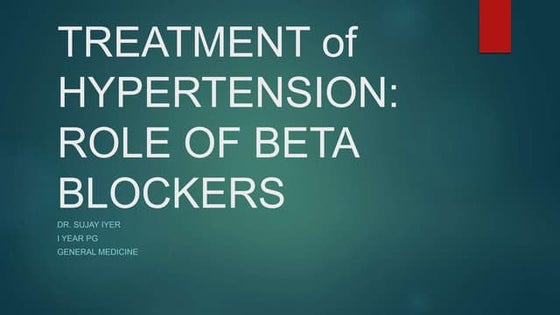 Beta blockers - pharmacology | PPT