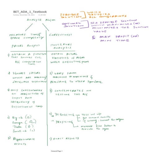 Time and space complexity analysis | PDF
