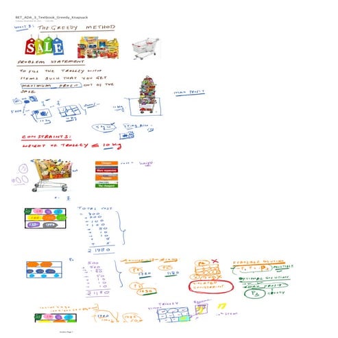 Greedy Algorithm - knapsack and 0/1 knapsack problem | PDF