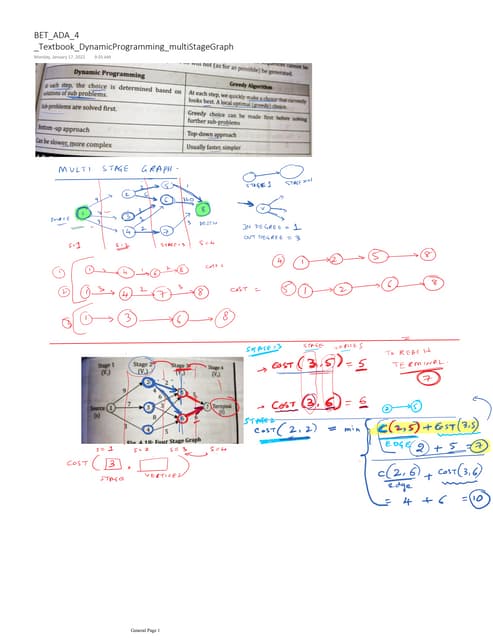 Multistage graph using dynamic programming | PDF Multistage graph using dynamic programming | PDF