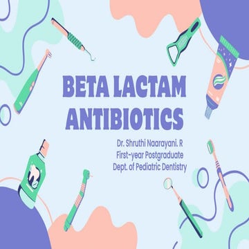 Beta Lactam Antibiotics - Pharmacology | PDF