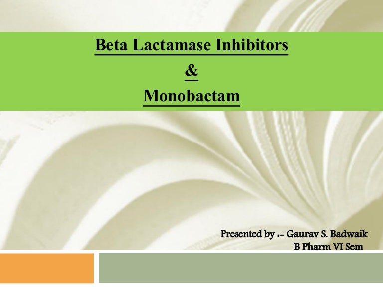 Monobactam mechanism pbp3 - psawepl