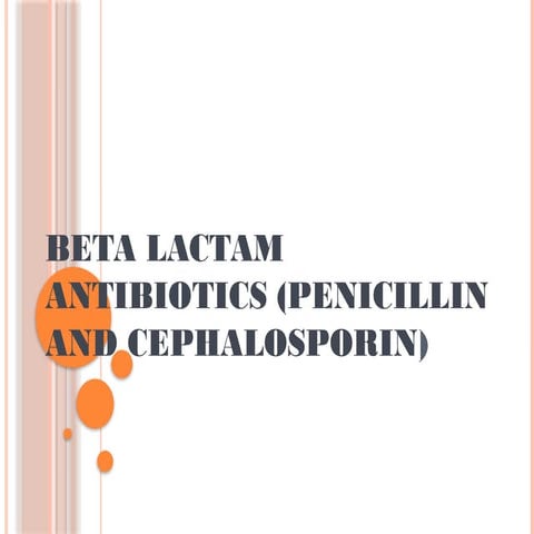 beta lactam drugs ppt pharmacology drugs | PPT