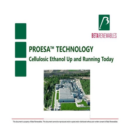 Cellulosic Bioethanol from biomass...at industrial scale ! | PDF