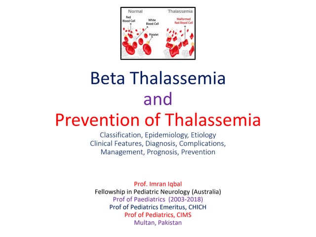Thalassemia Case Presentation | PDF