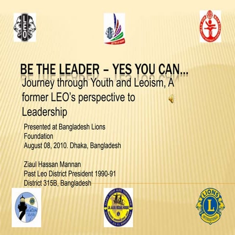 Be The Leader – Yes You Can | PPTX