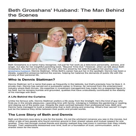 Beth Grosshans' Husband: The Man Behind the Scenes | DOCX