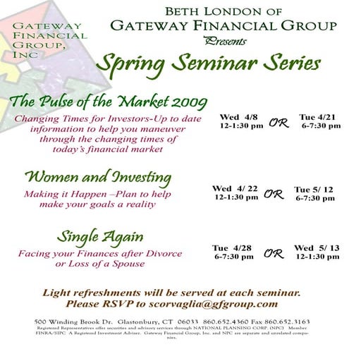 Spring Seminar Series | PDF