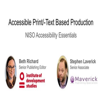 Laverick and Richard "Accessibility Essentials: A 2025 NISO Training ...