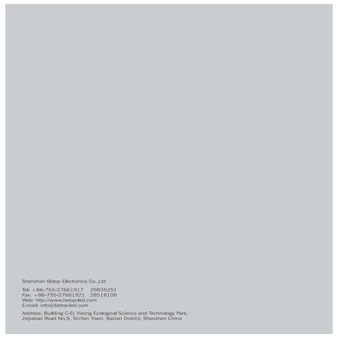 Betop LED Lighting Products Catalogue | PDF