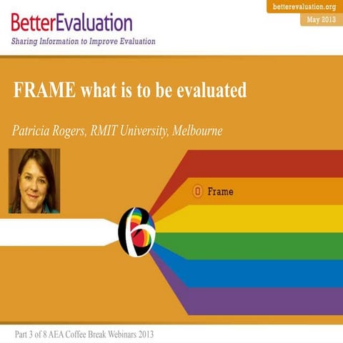 Better evaluation series cbd139 - frame the boundaries of the ...