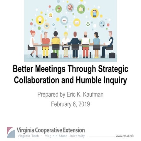 Better meetings through strategic collaboration and humble inquiry | PPTX