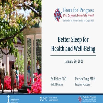 BETTER SLEEP FOR HEALTH AND WELL BEING | PPTX