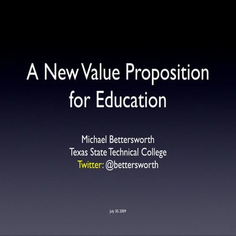 A New Value Proposition for Education | PDF