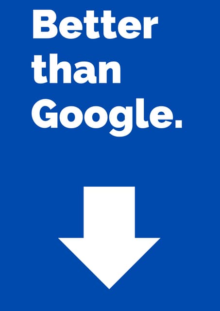 Better than google | PDF | Search | Internet
