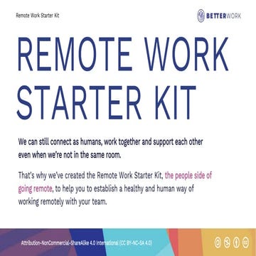 Betterwork - Remote Work Starter Kit | PPTX
