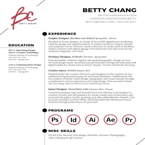 Betty Chang Resume | PDF