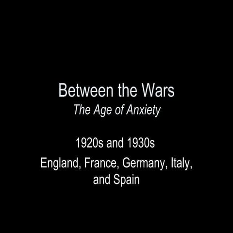 Between the wars | PPT
