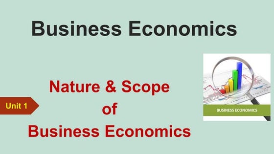 Nature Of Business Economics Ppt