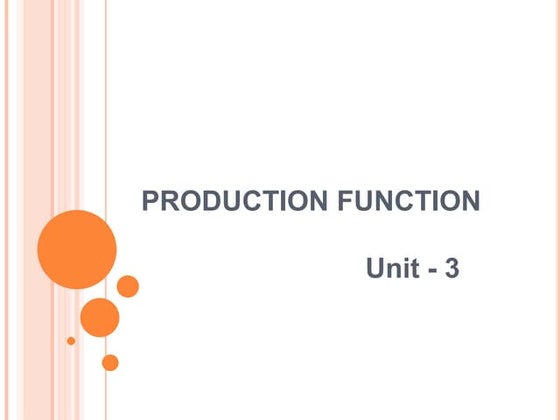 Production Analysis | PPT