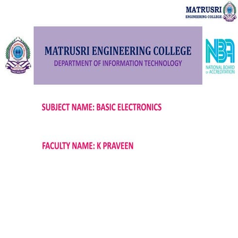 Basic Electronics UNIT-III PPT | PPT