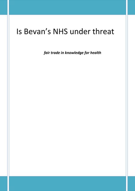 History of the NHS | PDF | Ear, Nose and Throat Conditions | Diseases ...
