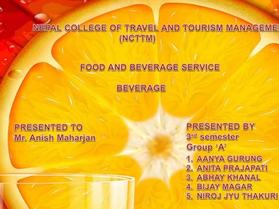 Beverage Industry - The Manufacturing Process, Equipment and Control | PPTX