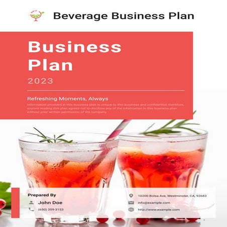 Beverage Business Plan Example | PDF