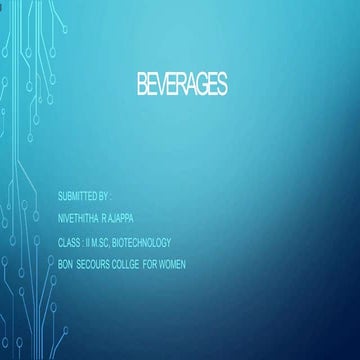 Beverage classification | PPTX