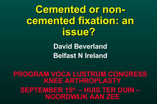Johnson Dp. Mis Knee Replacement. What Are The Functional Benefits ...