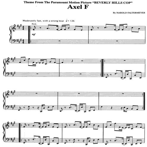 (Beverly hills cop) harold faltermeyer axel f | PDF