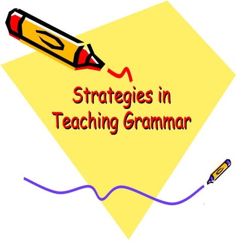 Strategies in Teaching Grammar | PPT