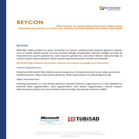 Beycon Projeler | PDF