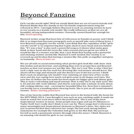 Beyoncé fanzine | DOCX