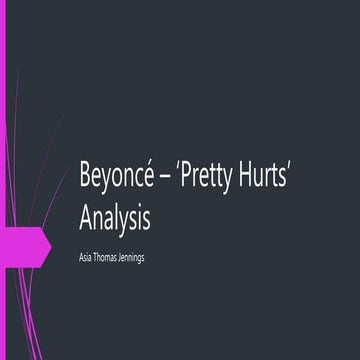 Beyoncé – ‘pretty hurts’ analysis | PPT