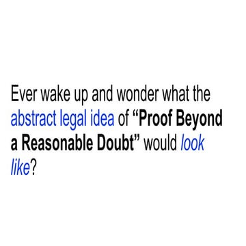 Visualizing the Abstract: "Beyond a Reasonable Doubt" | PPTX