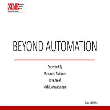 Beyond automation | PPT