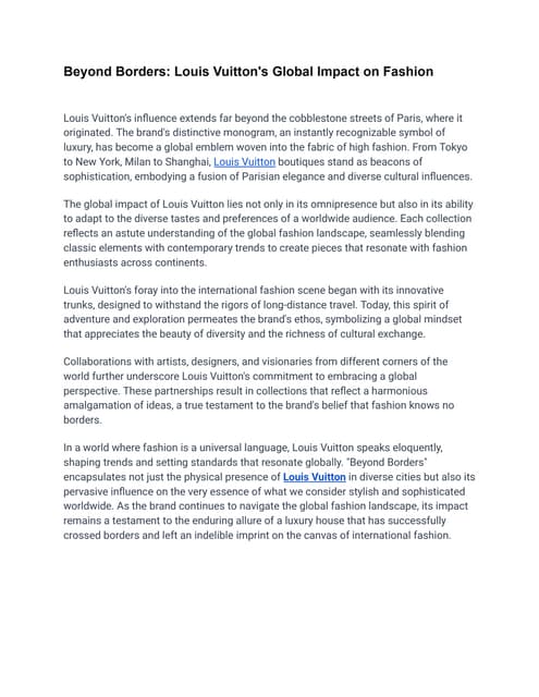 Marketing - Louis Vuitton case presentation | PPT