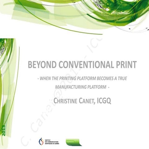 Printed electronics : Beyond conventional print! | PPT