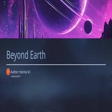 Beyond earth, earth satellite and galaxy | PPTX