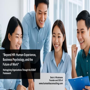 Beyond HR: Human Experience, Business Psychology, and the Future of Work | PDF