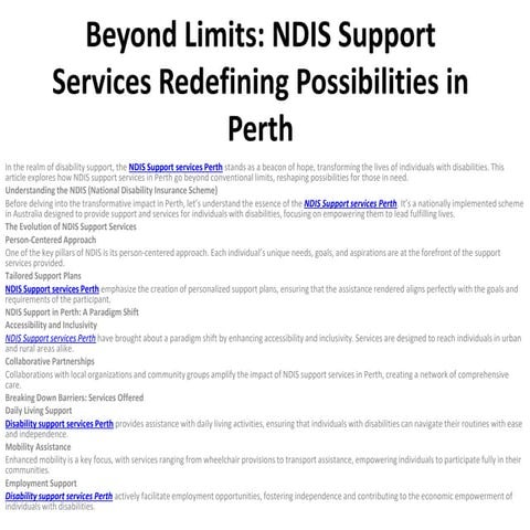 Beyond Limits NDIS Support Services Redefining Possibilities in Perth.pptx