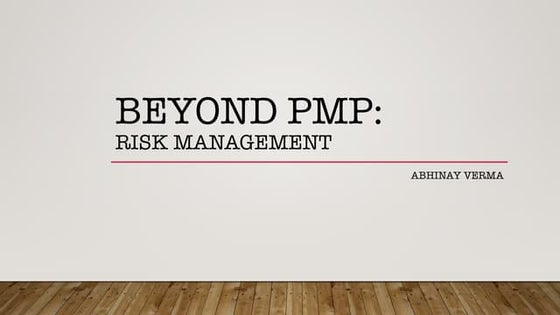 Risk Mitigation, Monitoring and Management Plan (RMMM) | PPT