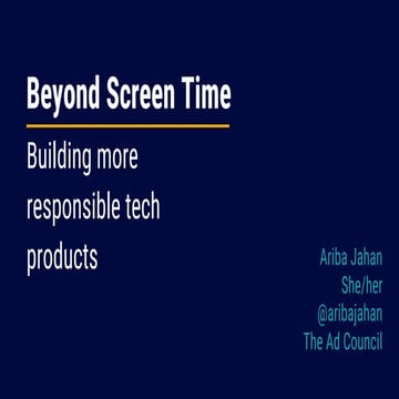 Beyond Screen Time | PDF