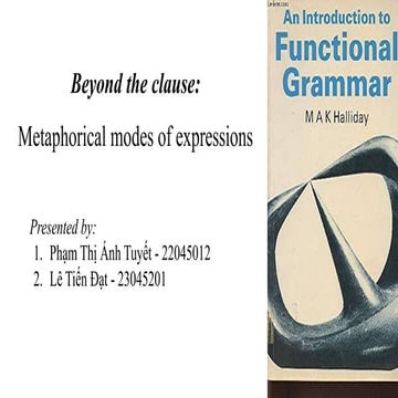 Beyond the clause_ Metaphorical modes of expressions.pptx