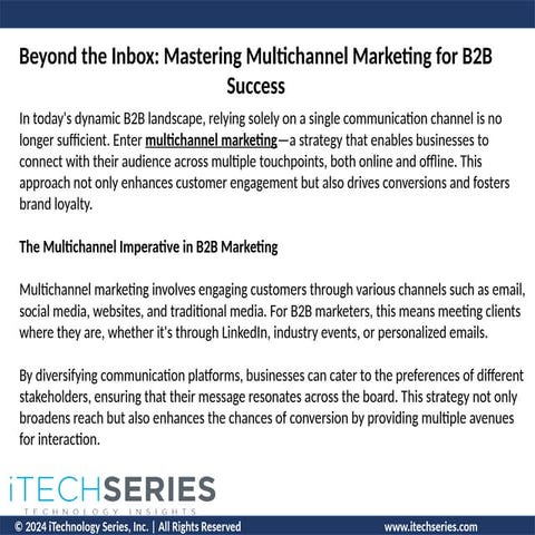 Beyond the Inbox - Mastering Multichannel Marketing for B2B Success.pptx