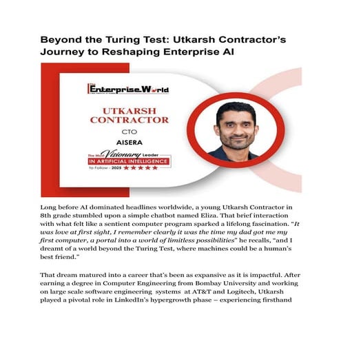 Beyond the Turing Test_ Utkarsh Contractor’s Journey to Reshaping ...