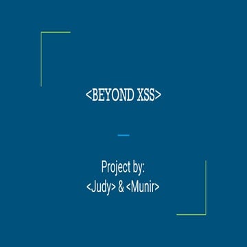 Beyond xss (SheHacks Nairobi 2018) | PPT