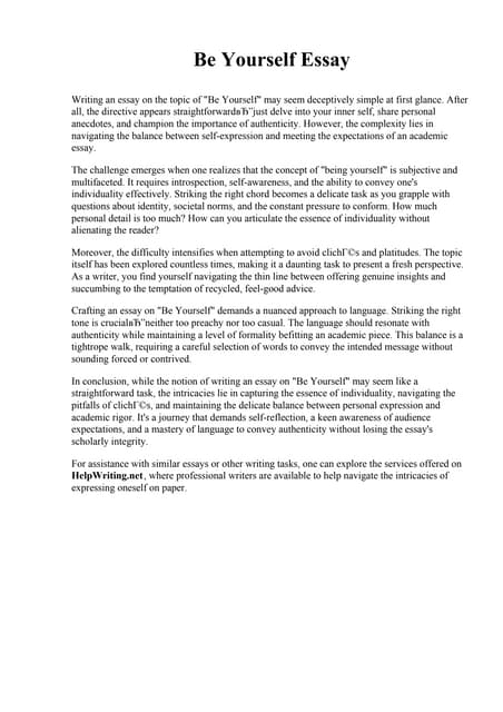 Describe Yourself Essay Sample.pdf | Education